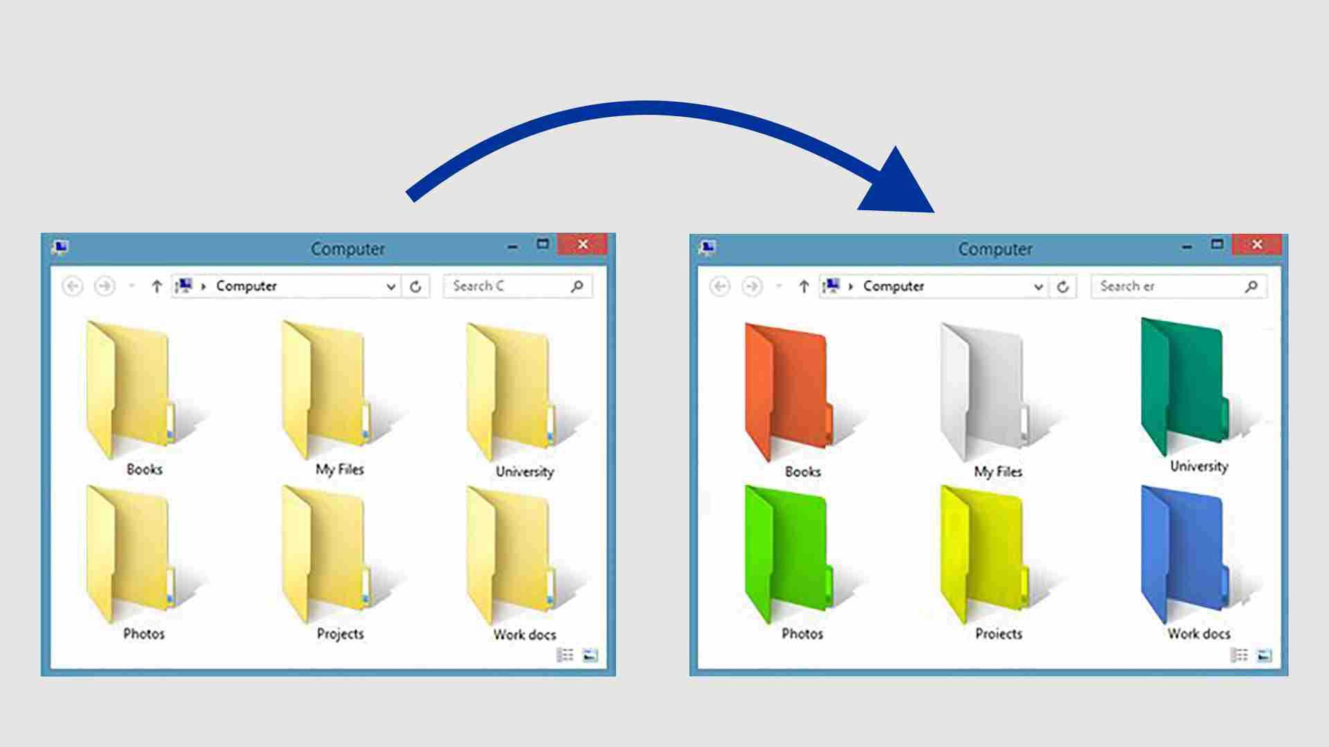 Folder Color Ko Change Kaise Karen : फोल्डर कलर कैसे चेंज करें ...